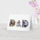 Cute DAD Transparent Letters Father's Day 3 Photos Card | Zazzle