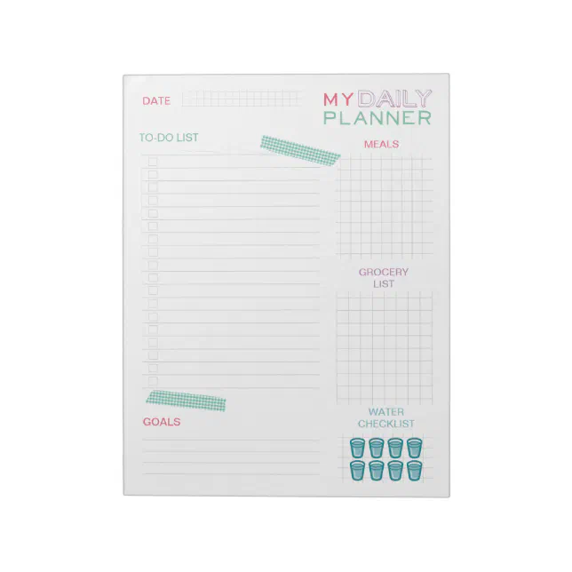 Cute Daily Planner Notepad | Zazzle