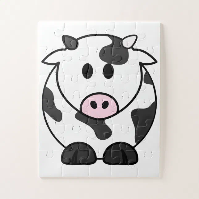 Cute Dairy Cow Jigsaw Puzzle | Zazzle