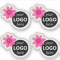 Cute Daisy Flowers Girly Pink Logo Image Template Sticker | Zazzle