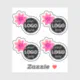 Cute Daisy Flowers Girly Pink Logo Image Template Sticker | Zazzle