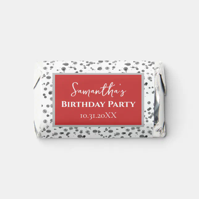 Cute Dalmatian Spots Kids Birthday Party Hershey's Miniatures | Zazzle