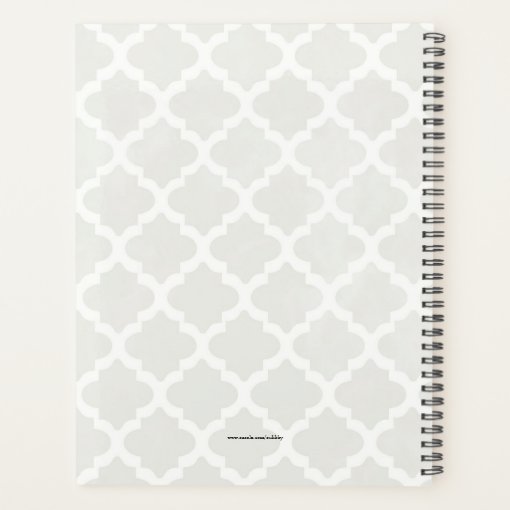 Cute Damask Floral Personalized Teacher Planner | Zazzle