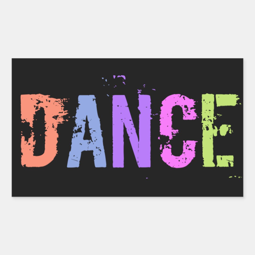 Cute dance word art sticker | Zazzle