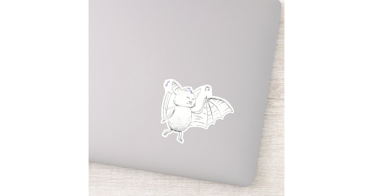 Cute Dancing Bat Sticker | Zazzle