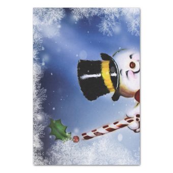 Cute dancing Snowman Tissue Paper | Zazzle