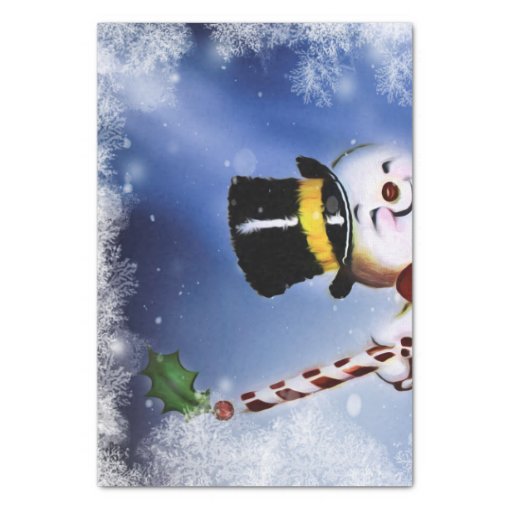 Cute dancing Snowman Tissue Paper | Zazzle