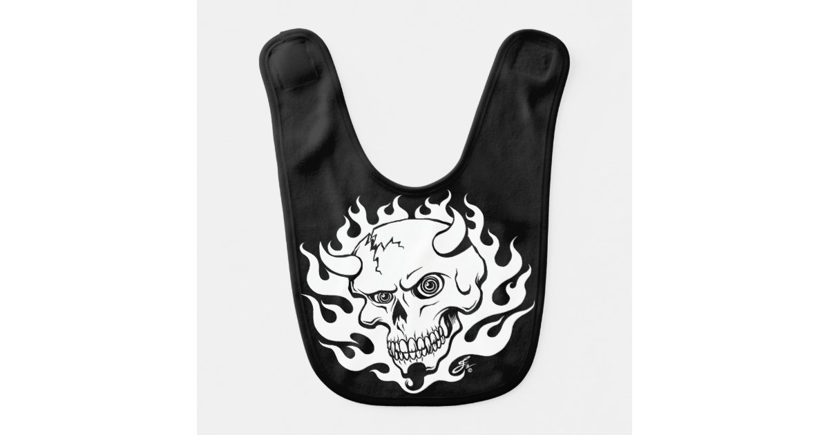 Cute Demon Skull for Little Devil Baby Bib | Zazzle