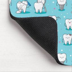 Cute Dental Pattern Mouse Pad | Zazzle