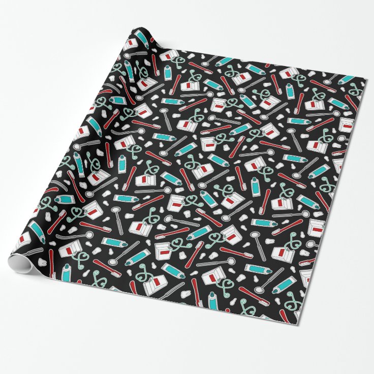 Cute Dentist / Dental Hygienist Wrapping Paper | Zazzle