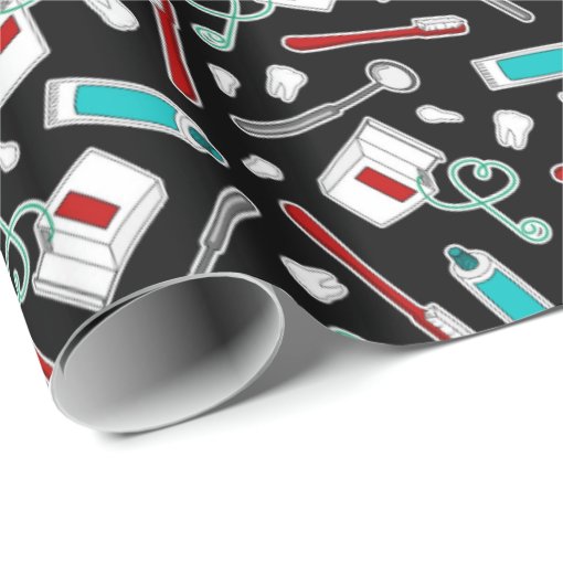 Cute Dentist / Dental Hygienist Wrapping Paper | Zazzle