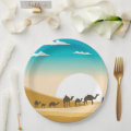cute desert camel party paper plates | Zazzle