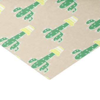 Cute Desert Potted Cactus Tissue Paper | Zazzle
