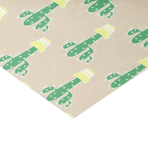 Cute Desert Potted Cactus Tissue Paper | Zazzle