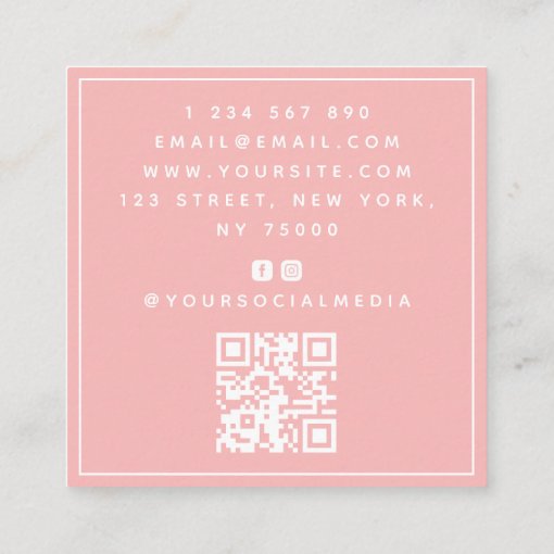 Cute Dessert Cake Artist QR Code Social Media Cool Square Business Card ...