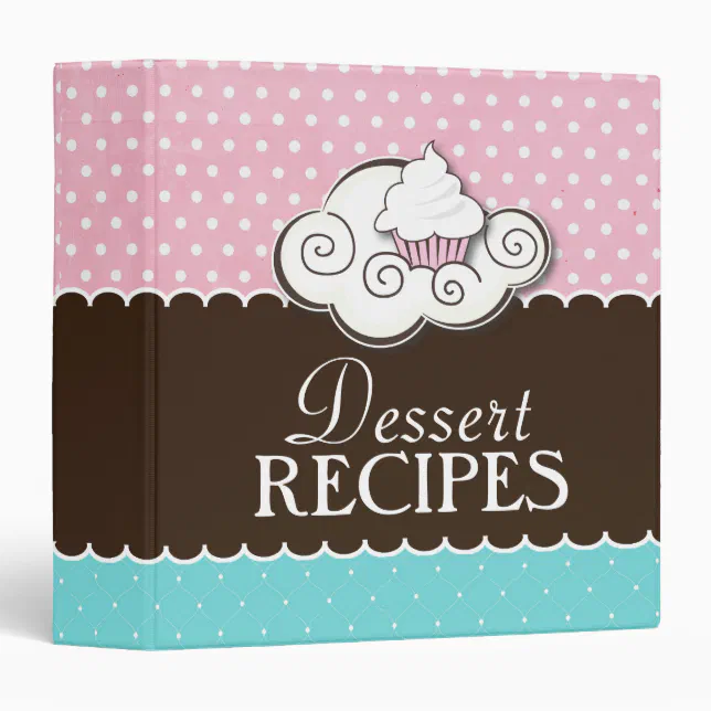 Cute Dessert Recipe Binder | Zazzle