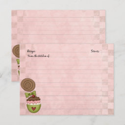 Cute Dessert Recipe Cards | Zazzle