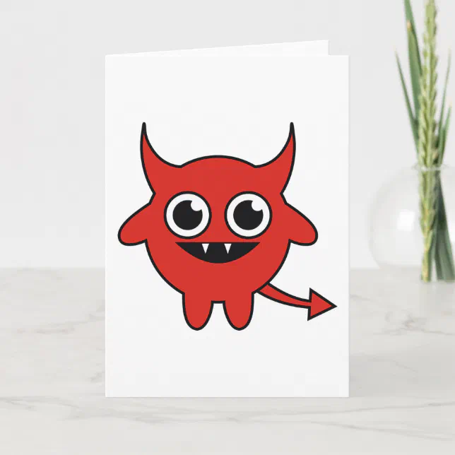 Cute Devil Card | Zazzle