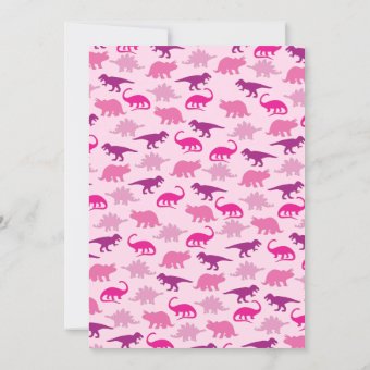 Cute Dinosaur Baby Shower Brontosaurus Pink Girl Invitation | Zazzle