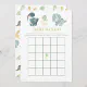 Cute Dinosaur Baby Shower Game Baby Bingo Invitation | Zazzle