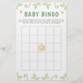 Cute Dinosaur Baby Shower Green Bingo Game Flyer | Zazzle