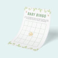 Cute Dinosaur Baby Shower Green Bingo Game Flyer | Zazzle