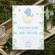 Cute Dinosaur Hatching Soon Blue Boy Baby Shower Invitation | Zazzle