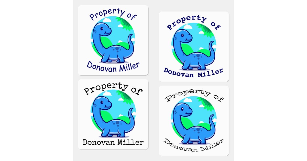 Cute Dinosaur Labels | Zazzle