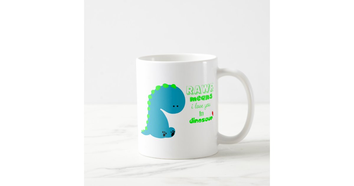 Cute Dinosaur RAWR Coffee Mug | Zazzle