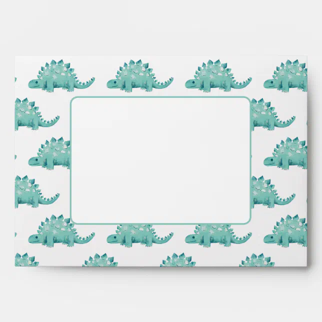 Cute Dinosaur Stegosaurus kids Envelope | Zazzle