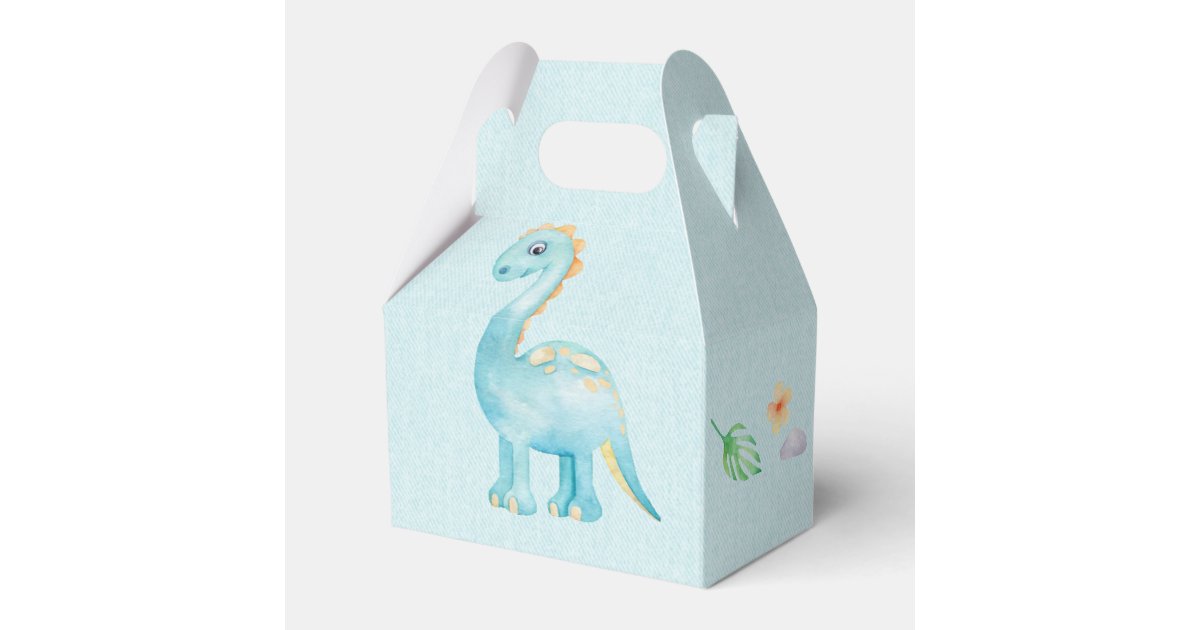 Cute Dinosaurs Roaring Birthday Party Favor Boxes | Zazzle