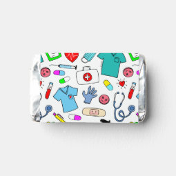 Cute Doctor Nurse Medical Supplies Pattern Hershey's Miniatures | Zazzle