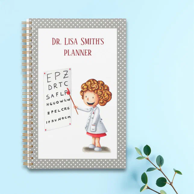 Cute Doctor Nurse Simple Illustrated Planner | Zazzle