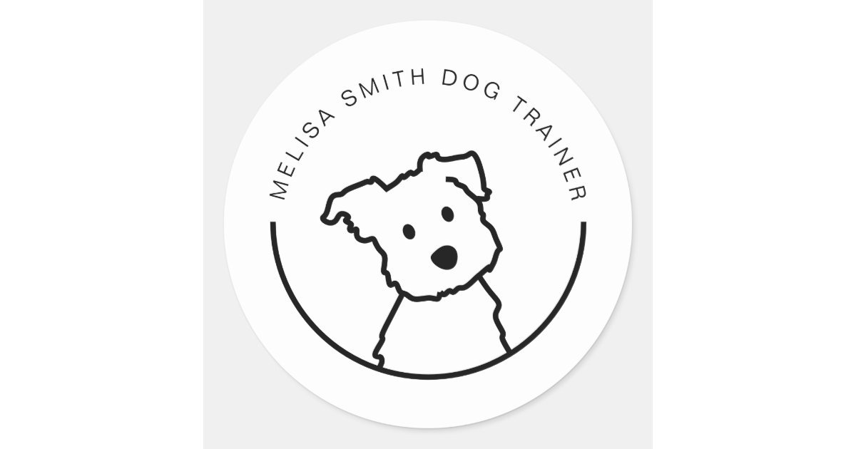 Cute Dog Classic Round Sticker | Zazzle