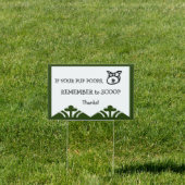 Cute Dog Clean Up Sign | Zazzle