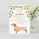 Cute Dog Dachshund Floral Green Weiner Baby Shower Invitation | Zazzle