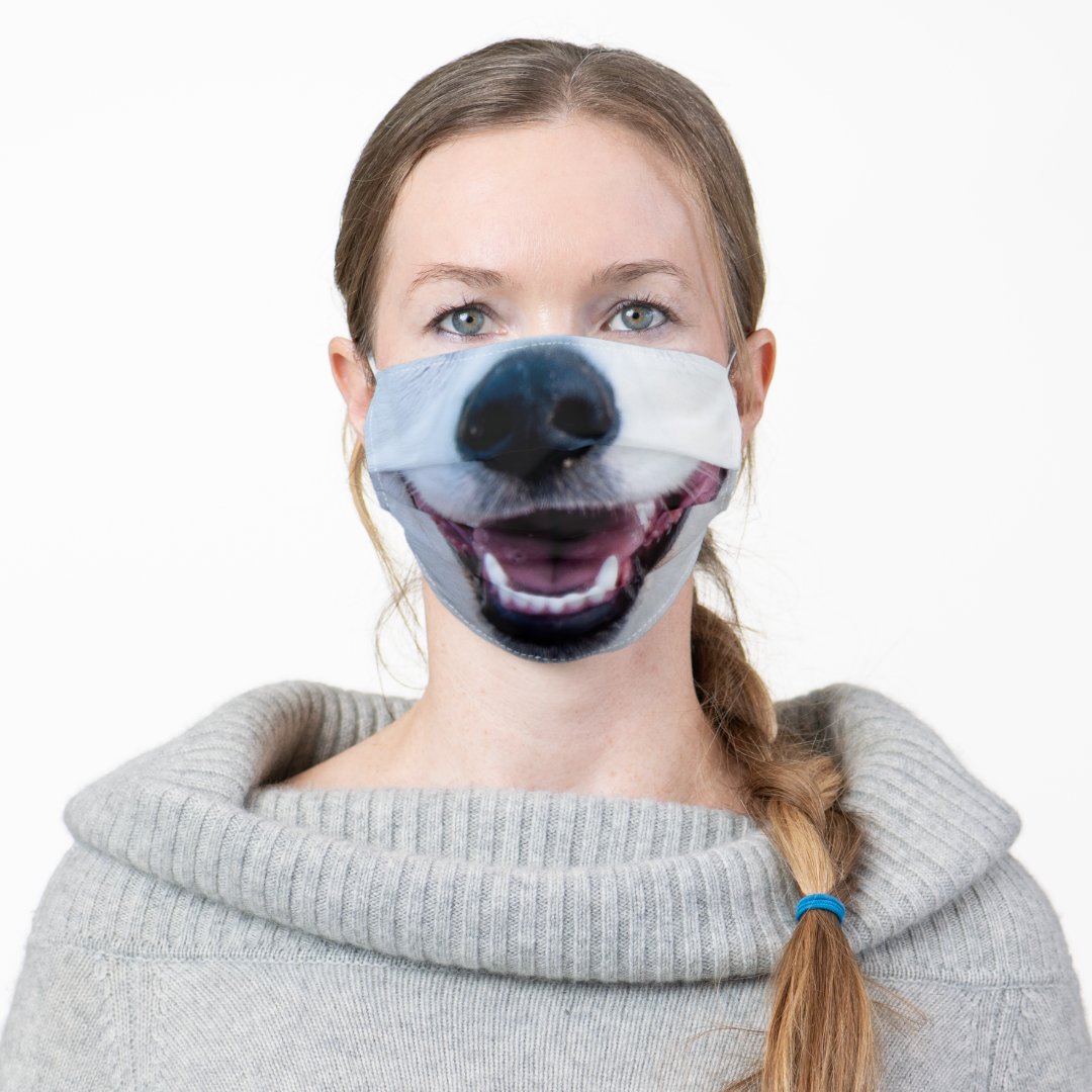 Cute Dog Face Mask | Zazzle