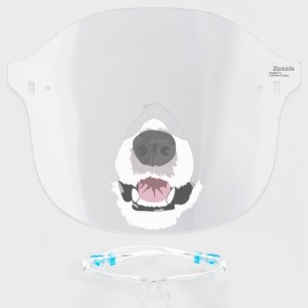 Cute Dog Face Teeth Mouth Face Shield | Zazzle