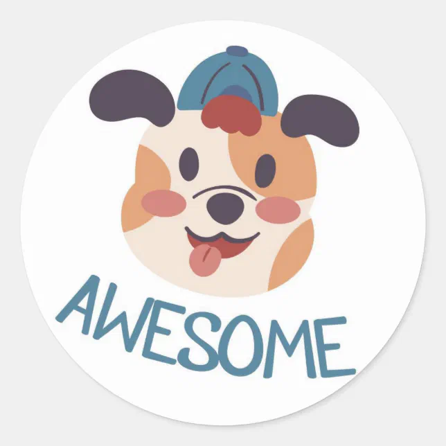Cute Dog Great Job Sticker | Zazzle