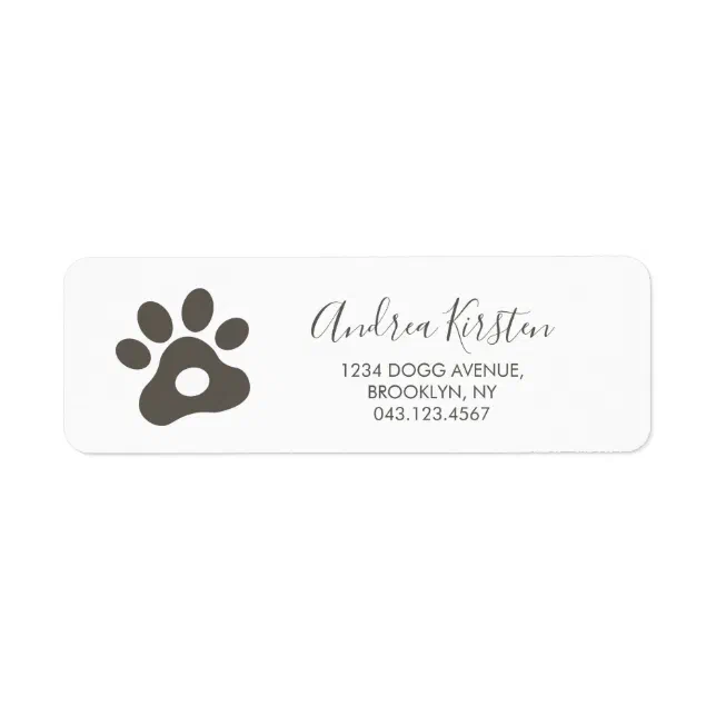 Cute Dog Paw Label | Zazzle