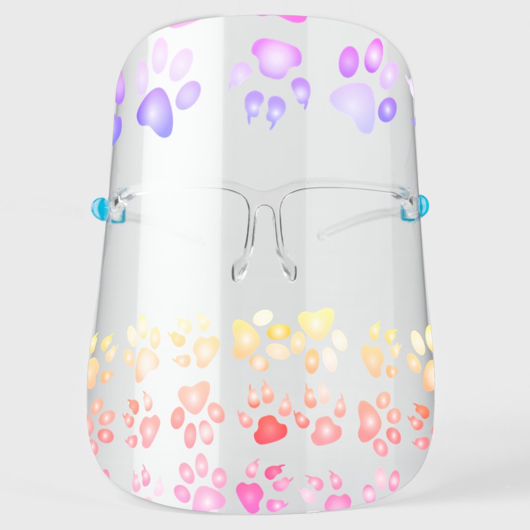 Cute Dog Paws Face Shield | Zazzle