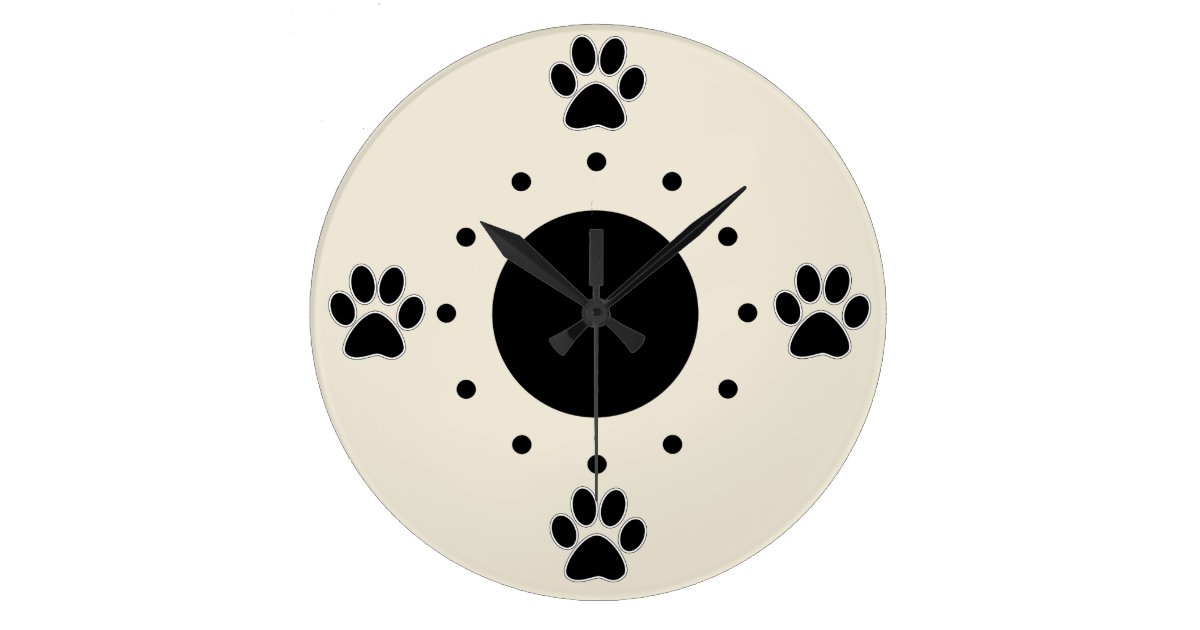 Cute Dog Paws Wall Clocks | Zazzle.com