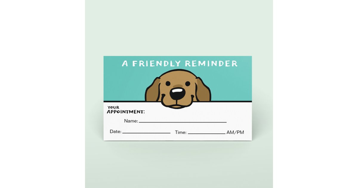 Cute Dog Pet Care Appointment Reminder Veterinary Business Card | Zazzle