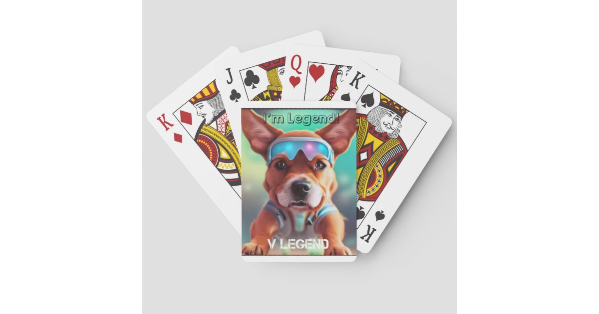 Cute dog playing card | Zazzle