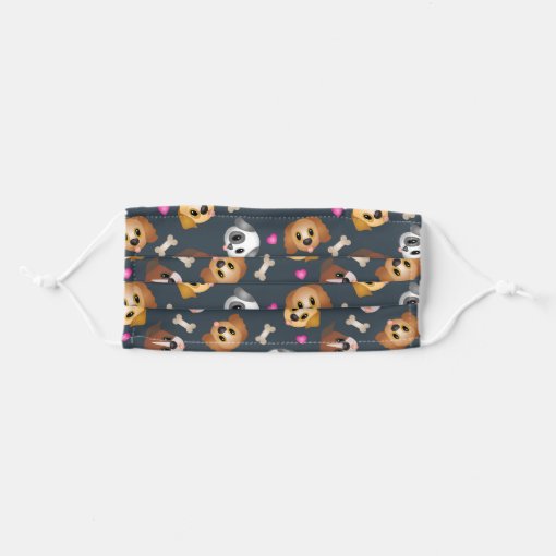 Cute Dog Print Mask, Dog lovers Face mask | Zazzle