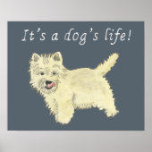 Cute dog quote watercolor poster | Zazzle