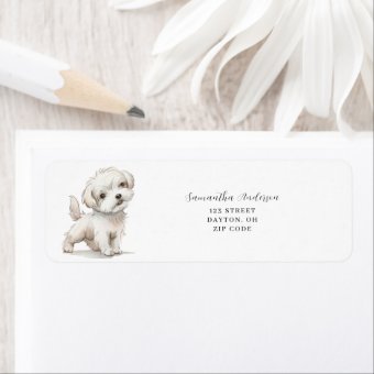 Cute Dog Return Address Label | Zazzle