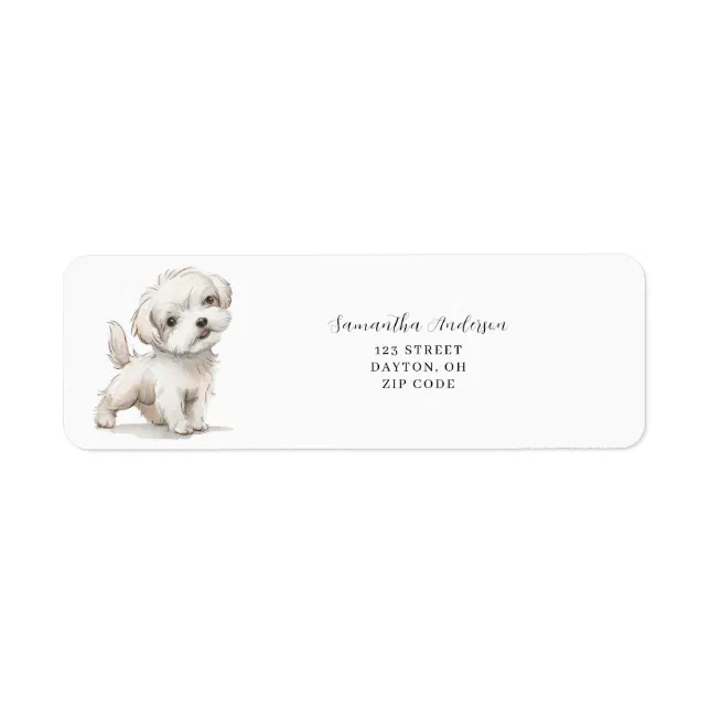 Cute Dog Return Address Label | Zazzle