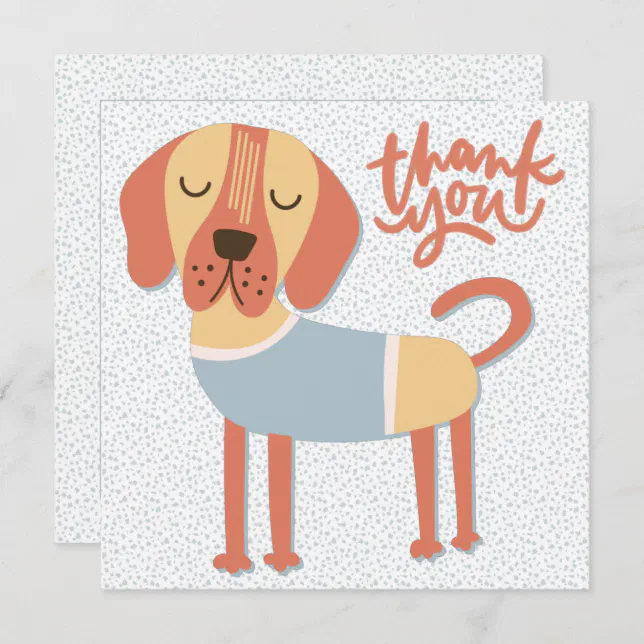 Cute Dog Thank You Card | Zazzle
