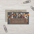 Cute Dog Walker Groomer QR Code Grey Business Card | Zazzle